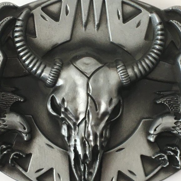 MyEpicDeals | Accessories | Bull Skull Belt Buckle Skeleton Skull With ...